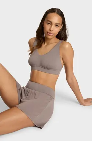 Commando Luxury Rib Bralette - Truffle