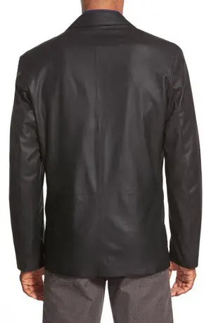 Remy Leather Lite Button Blazer
