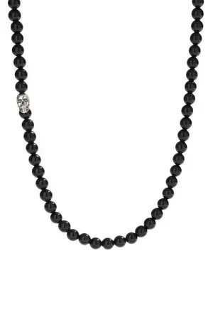 DEGS & SAL Onyx Bead Necklace - Black