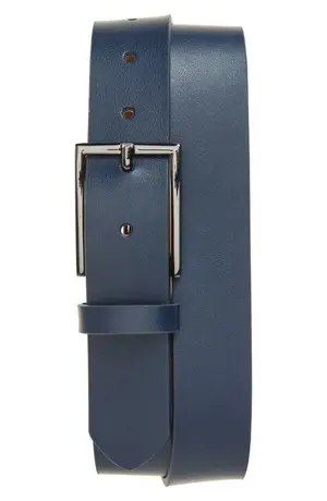 Nordstrom Victor Leather Belt - Navy