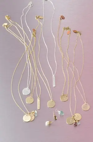 NASHELLE 14k-gold Fill Initial Disc Necklace - 14k Gold Fill G