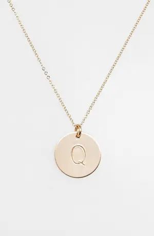 NASHELLE Nashelle 14k-Gold Fill Initial Disc Necklace