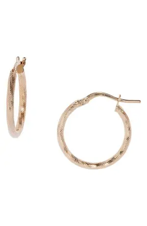 Argento Vivo Argento Vivo Sterling Silver Twisted Hoop Earrings Gold