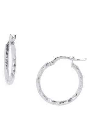 Argento Vivo Twisted Hoop Earrings - Silver