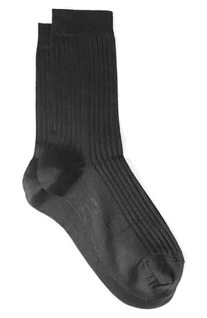 STEMS Stems Silky Blend Assorted Ribbed Crew Socks - 2-Pack Black