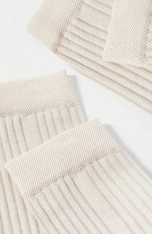 STEMS Silky Blend Assorted Ribbed Crew Socks 2-pack - Ivory