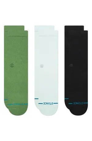 Stance Stance Icon Assorted 3-pack Crew Socks Iceblue