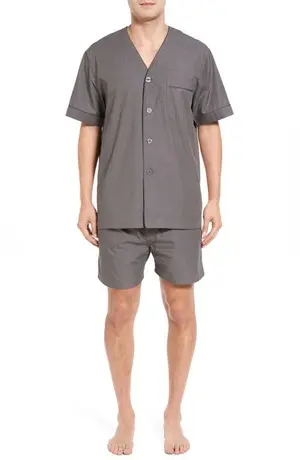 Majestic International Cotton Short Pajamas - Charcoal