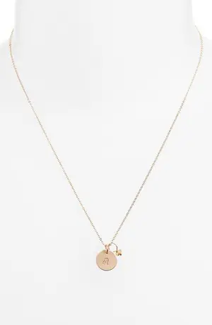 NASHELLE 14k-gold Fill & Semiprecious Birthstone Zodiac Mini Disc Necklace - Leo