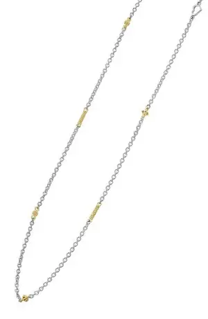 Lagos Caviar Icon Charm Chain Necklace