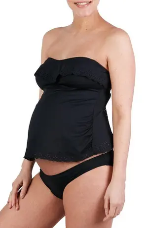 CACHE COEUR Cache Coeur Bloom Tankini Maternity Swimsuit Black