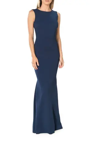 Dress The Population Leighton Mermaid Gown - Peacock Blue
