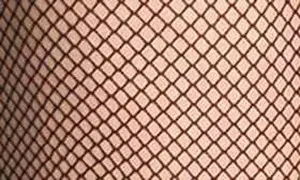 Oroblu Bas Tricot Fishnet Stay-up Stockings - Black