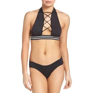 HAUTY Hyperspeed Halter Bralette & Bikini - Black