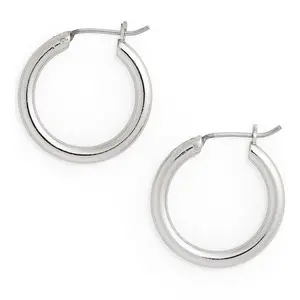 Nordstrom Small Endless Hoop Earrings - Rhodium
