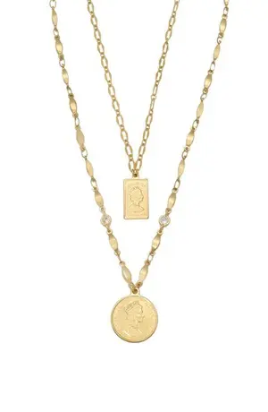 Ettika Set Of 2 Pendant Necklaces