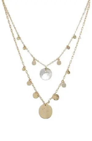 Ettika Set Of 2 Disc Station Necklaces