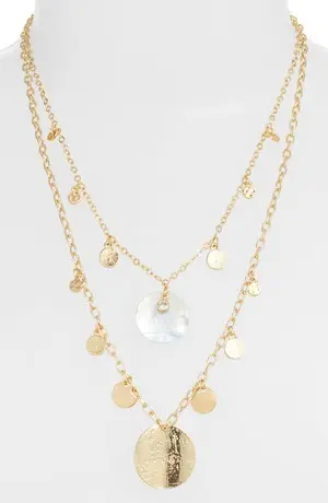 Ettika Set Of 2 Disc Station Necklaces