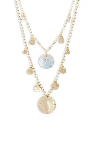 Ettika Set Of 2 Disc Station Necklaces
