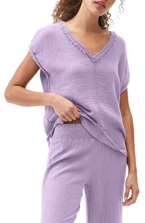 Michael Stars Draya V-Neck T-Shirt Empress