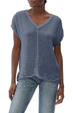 Michael Stars Draya V-Neck T-Shirt Lake