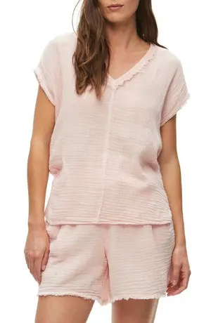Michael Stars Draya V-Neck T-Shirt Rose