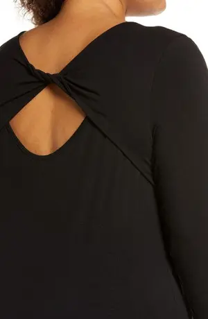 Loveappella Twist Back Top - Black