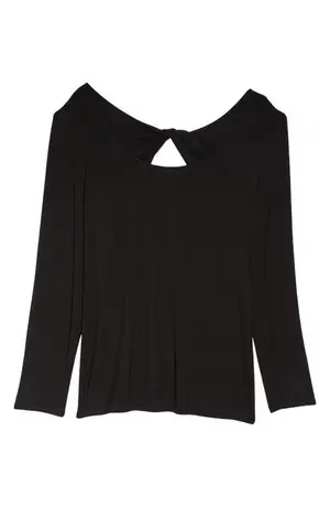Loveappella Twist Back Top - Black