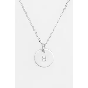 NASHELLE Nashelle Initial Mini Disc Necklace Sterling Silver H