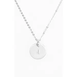 NASHELLE Nashelle Initial Mini Disc Necklace Sterling Silver I