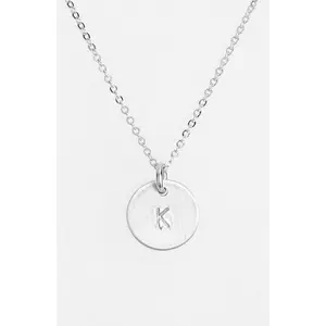 NASHELLE Initial Mini Disc Necklace - Sterling Silver K