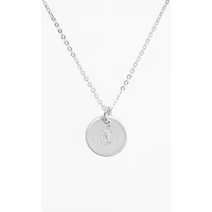 NASHELLE Nashelle Initial Mini Disc Necklace Sterling Silver O
