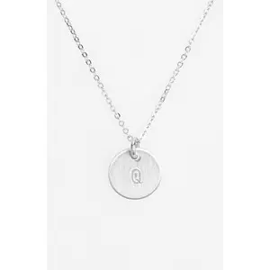NASHELLE Nashelle Initial Mini Disc Necklace Sterling Silver Q