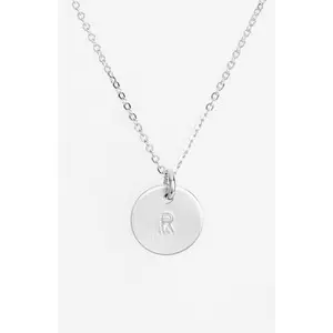 NASHELLE Nashelle Initial Mini Disc Necklace Sterling Silver R