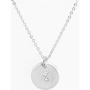 NASHELLE Nashelle Initial Mini Disc Necklace Sterling Silver Z