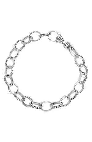 Lagos Link Caviar Chain Bracelet - Silver