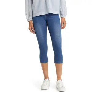Lyssé Ntials Denim Capri Leggings - Midwash