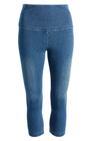 Lyssé Ntials Denim Capri Leggings - Midwash