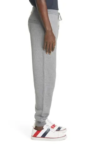Thom Browne Tonal 4-bar Cotton Joggers - Med Grey