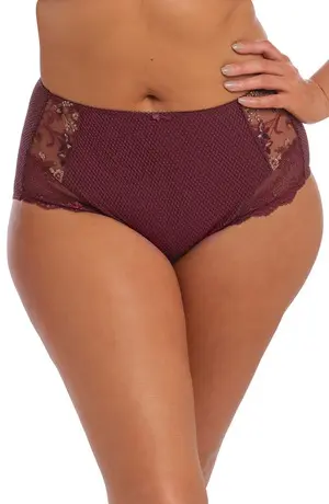 Elomi Charley Full Figure Briefs - Aubergine