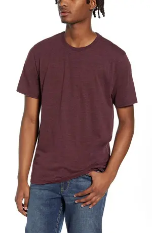 THREADS 4 THOUGHT Slim Fit Crewneck T-shirt Maroon Rust