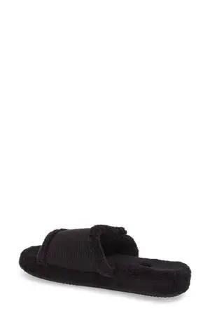 Acorn Waffle Spa Slide Slipper - Black
