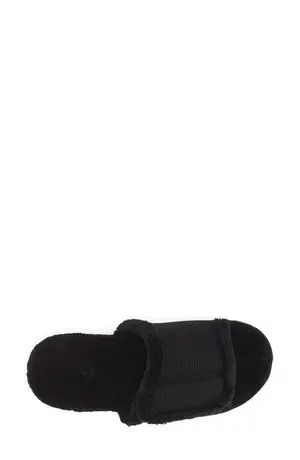 Acorn Waffle Spa Slide Slipper - Black