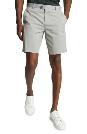 REISS Wicket Cotton Blend Chino Shorts Sage