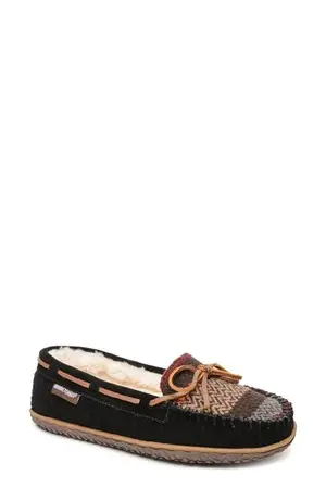 Minnetonka Tilia Faux Fur Lined Slipper - Black Multi
