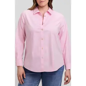 Foxcroft Dianna Non-iron Button-up Shirt - Chambray Pink