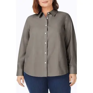Foxcroft Dianna Non-iron Button-up Shirt - Charcoal