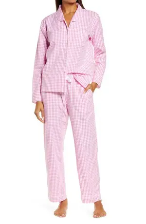 SANT AND ABEL Long Sleeve Gingham Print Pajamas