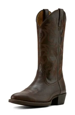 Ariat Heritage R Toe Western Boots - Brown