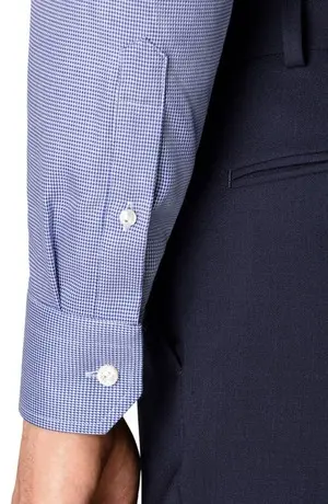 Eton Slim Fit Houndstooth Cotton Dress Shirt